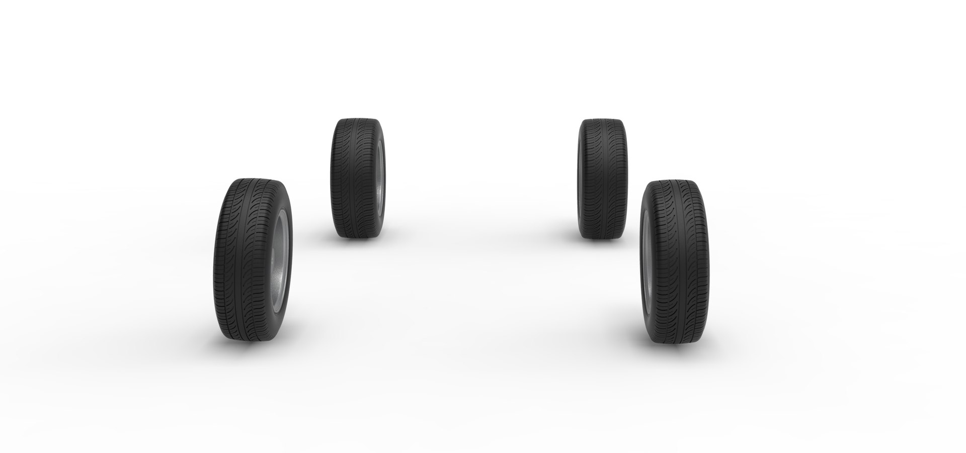 3D Model Wheel Set Of New Zealand Vintage Stock Car Scale 1 To 25 ...