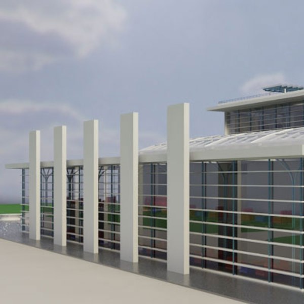 revit multi purpose building 3d model