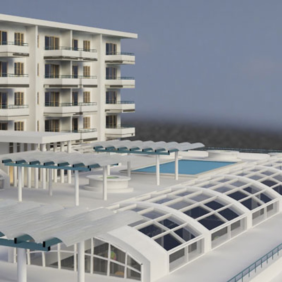 revit multi purpose building 3d model