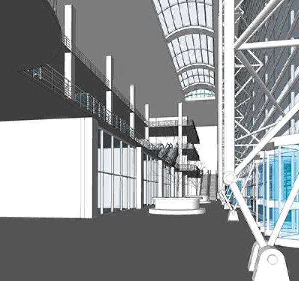 revit multi purpose building 3d model