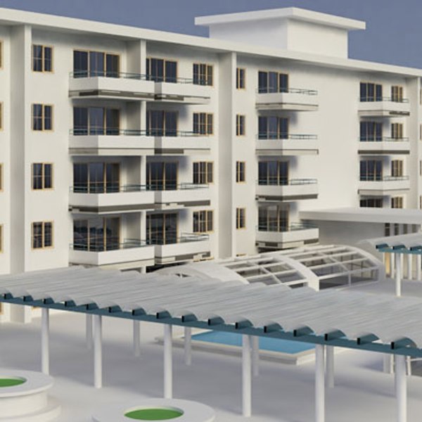 revit multi purpose building 3d model