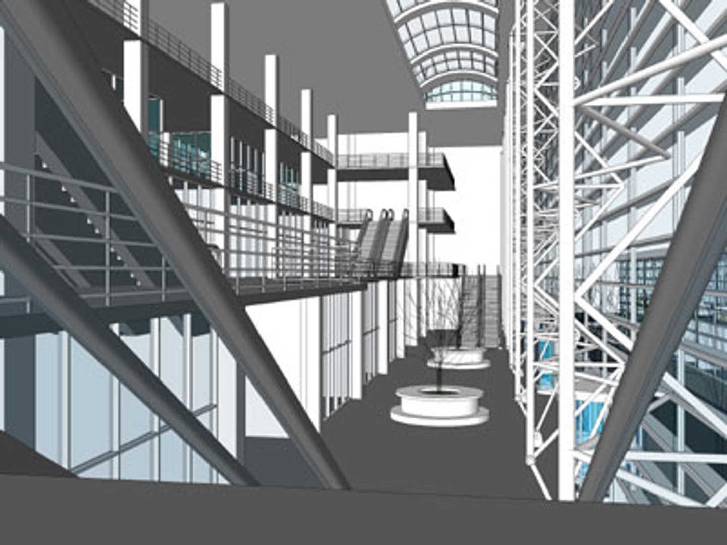 revit multi purpose building 3d model