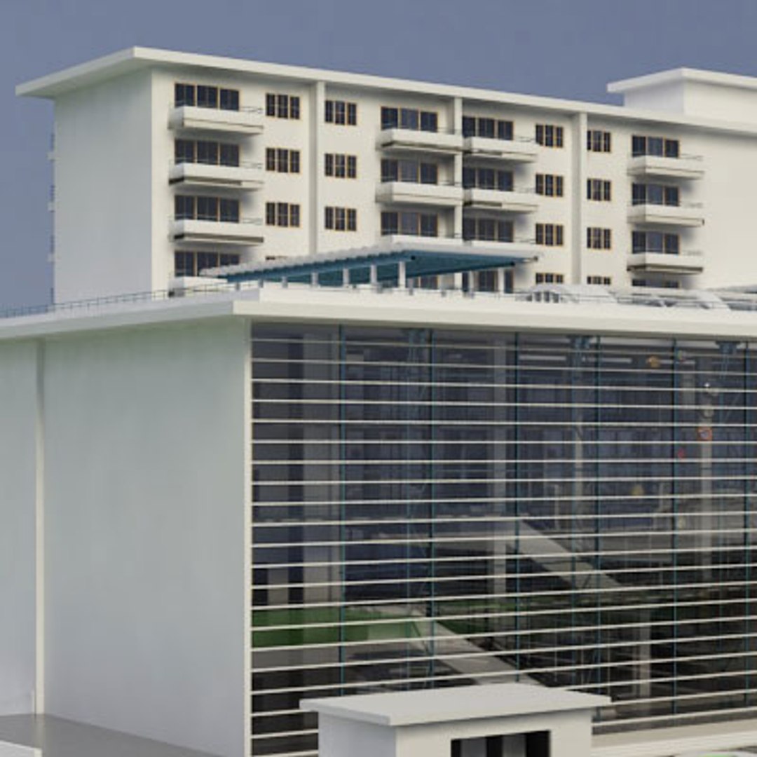 revit multi purpose building 3d model