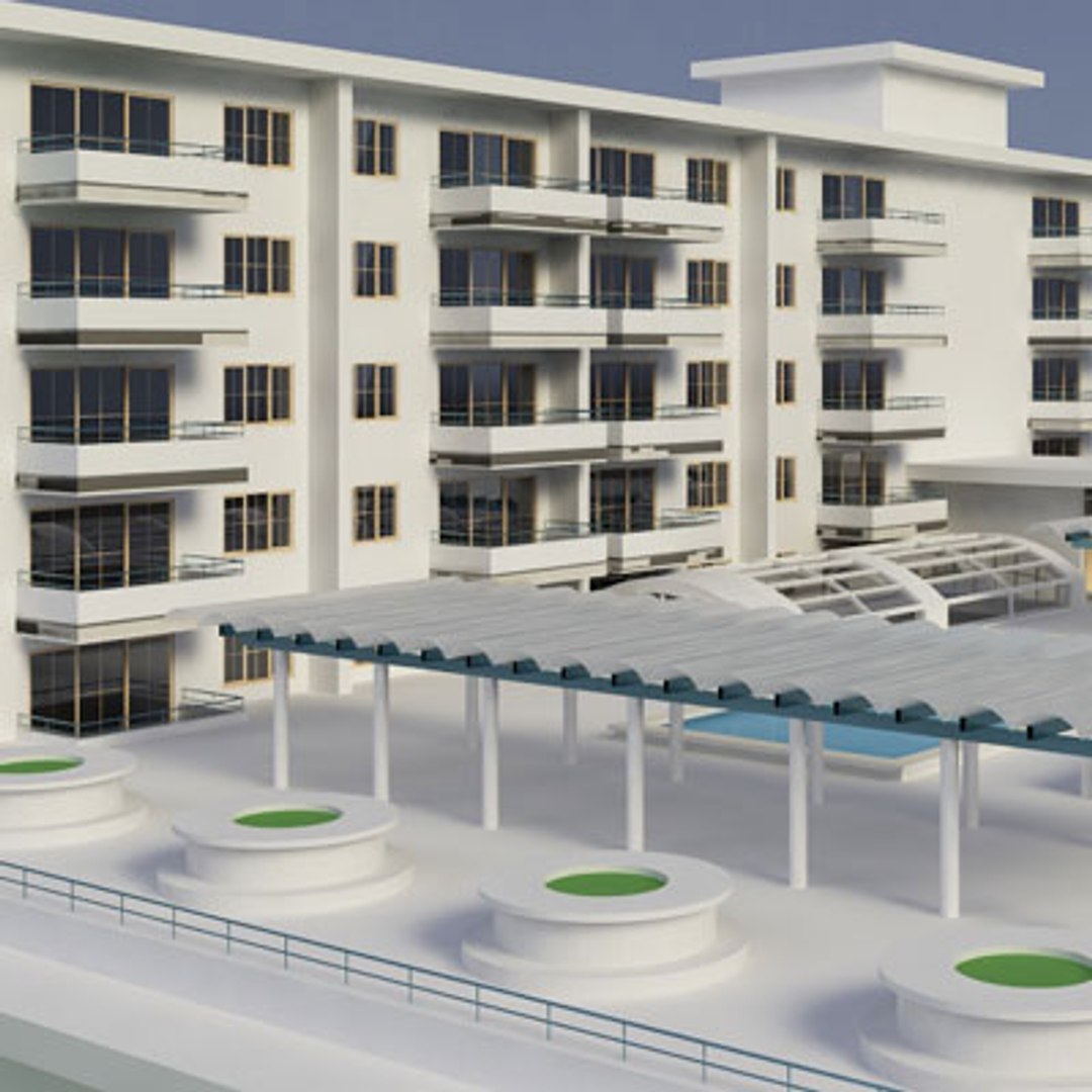 revit multi purpose building 3d model