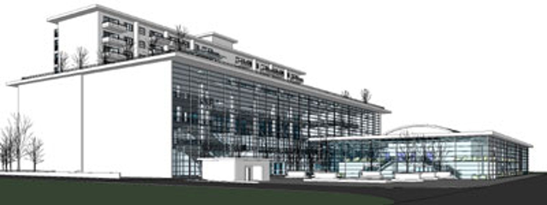 revit multi purpose building 3d model