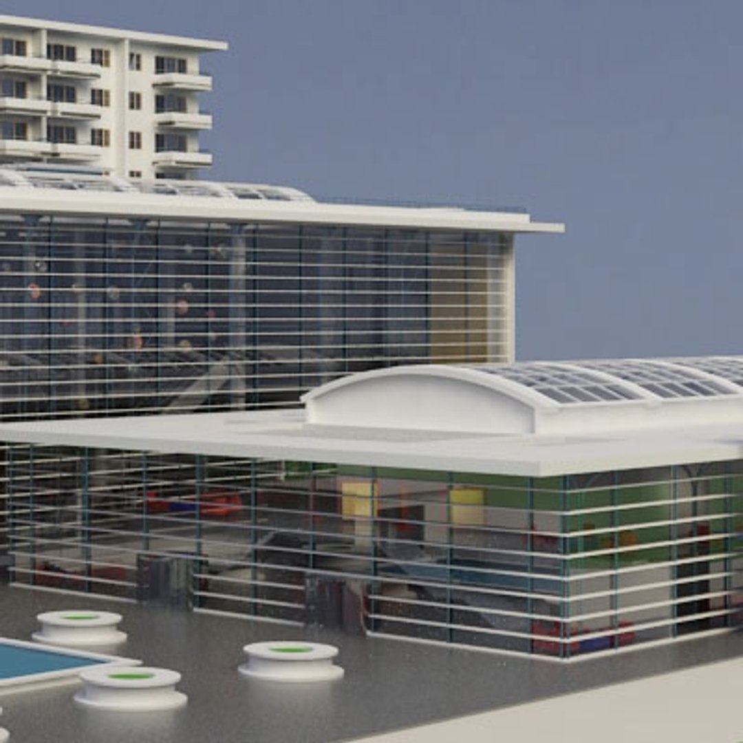 revit multi purpose building 3d model