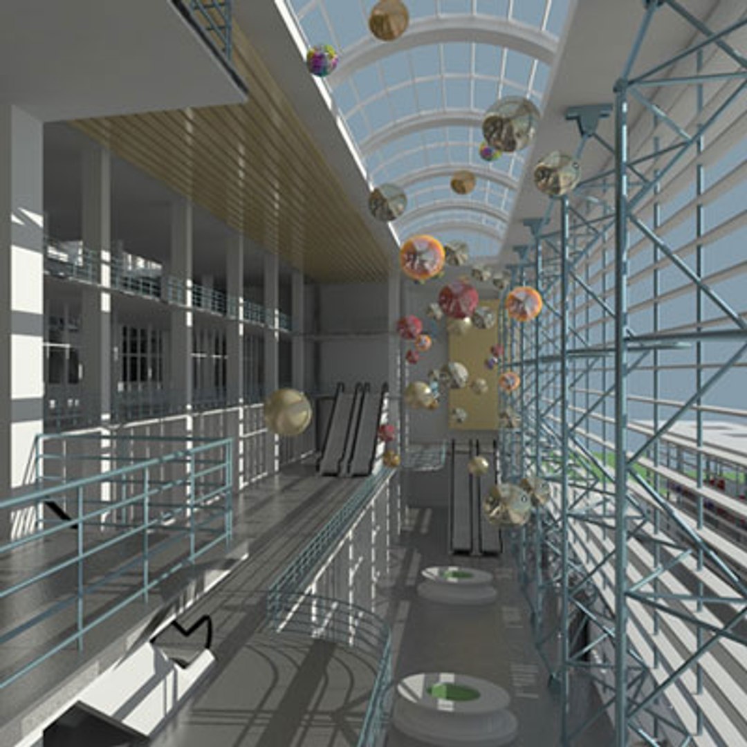 revit multi purpose building 3d model