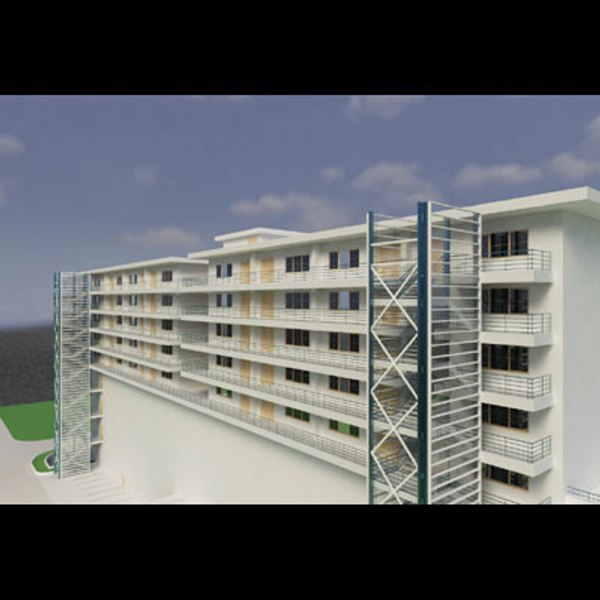 revit multi purpose building 3d model