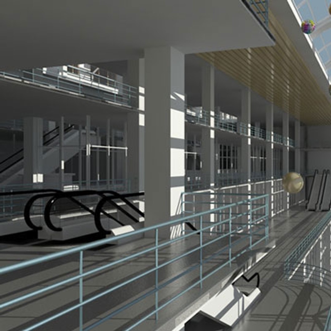 revit multi purpose building 3d model