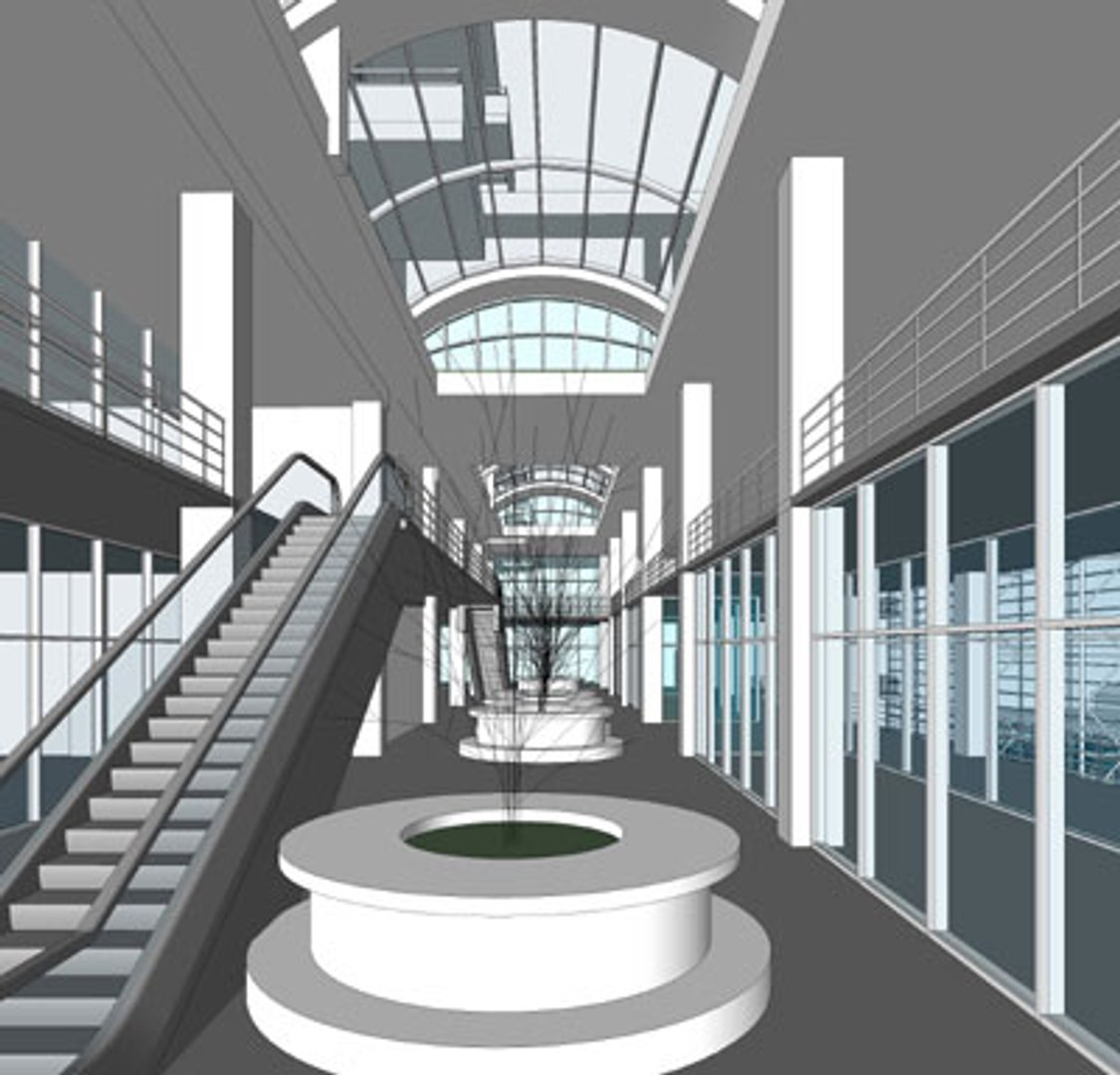 revit multi purpose building 3d model