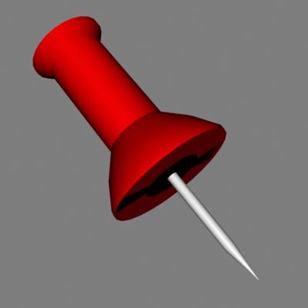 3d push pin model