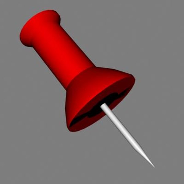 3d push pin model