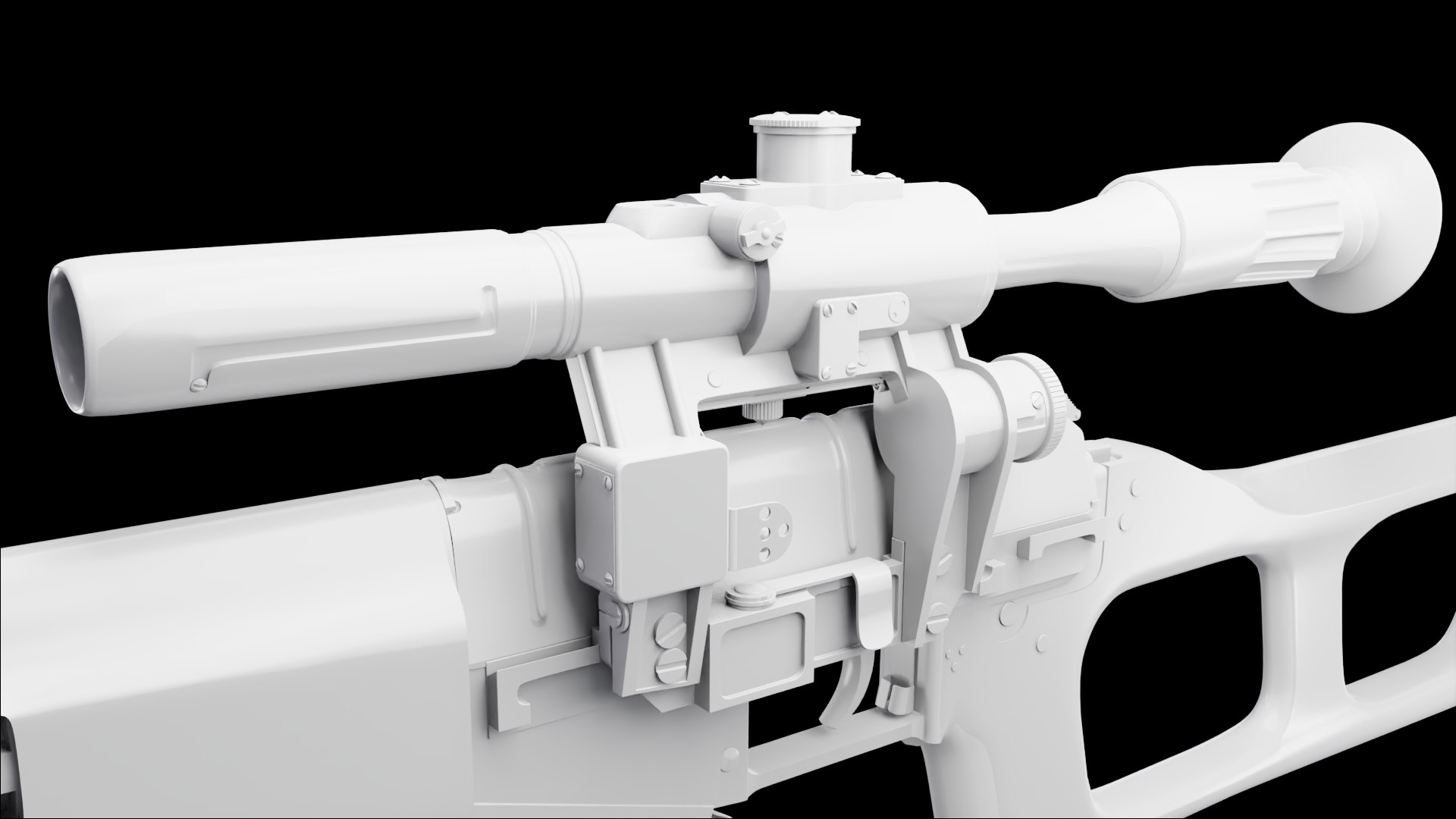 Realistic VSS Vintorez Sniper Silent Rifle 3D Model - TurboSquid 2159099