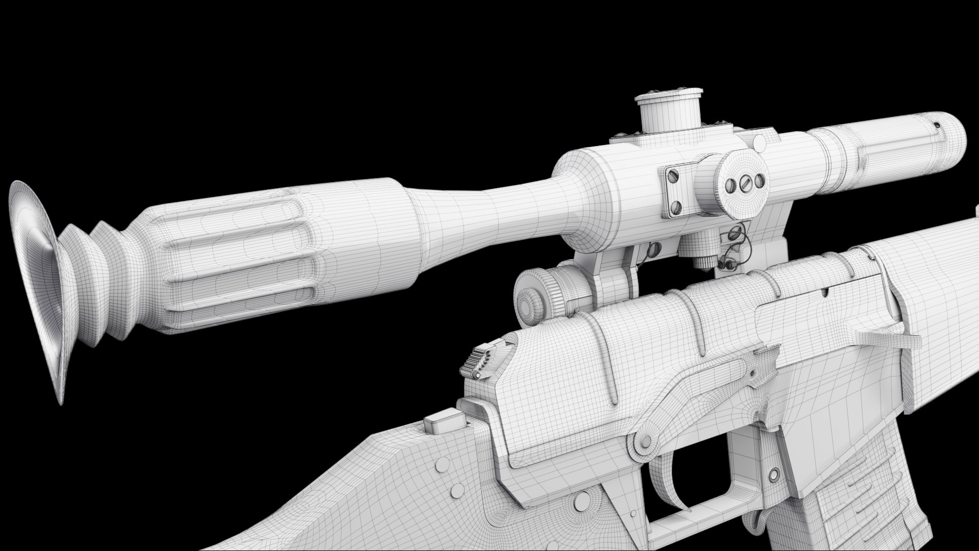 Realistic VSS Vintorez Sniper Silent Rifle 3D Model - TurboSquid 2159099