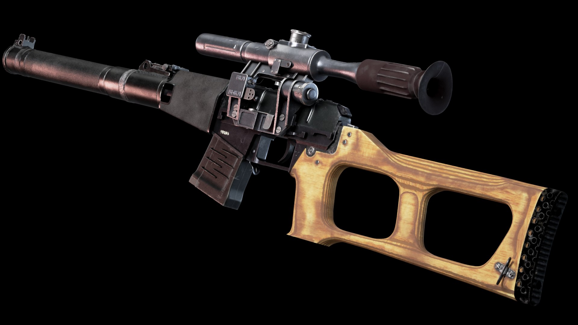 Realistic VSS Vintorez Sniper Silent Rifle 3D Model - TurboSquid 2159099