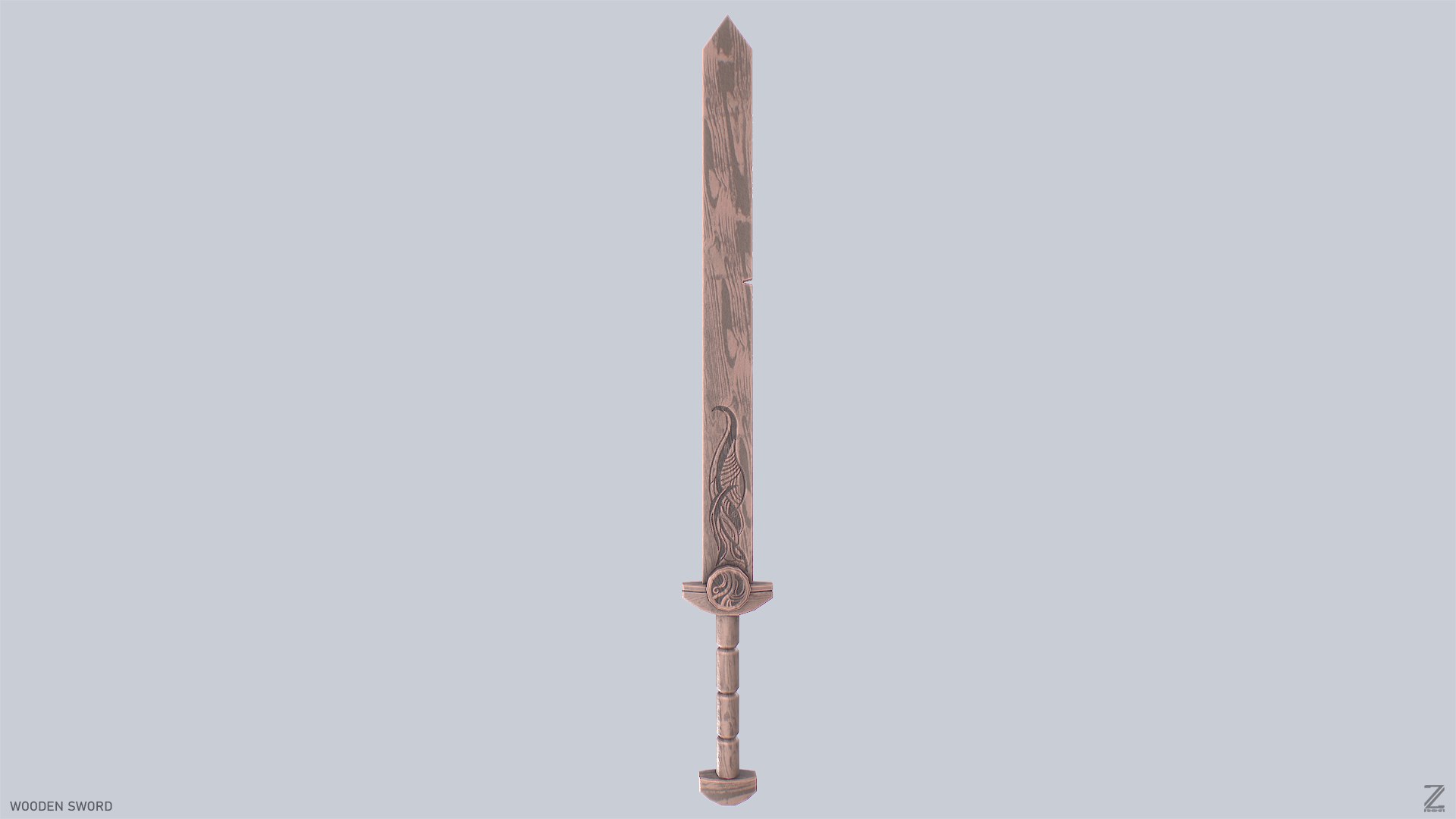 Wooden Sword 3D Model - TurboSquid 2219043