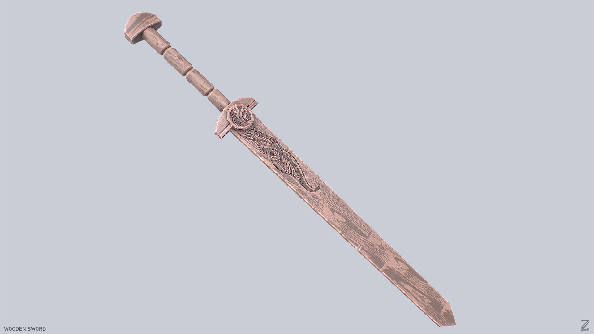 Wooden Sword 3D Model - TurboSquid 2219043