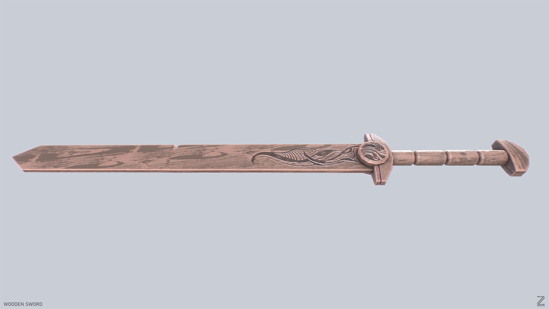Wooden Sword 3D Model - TurboSquid 2219043