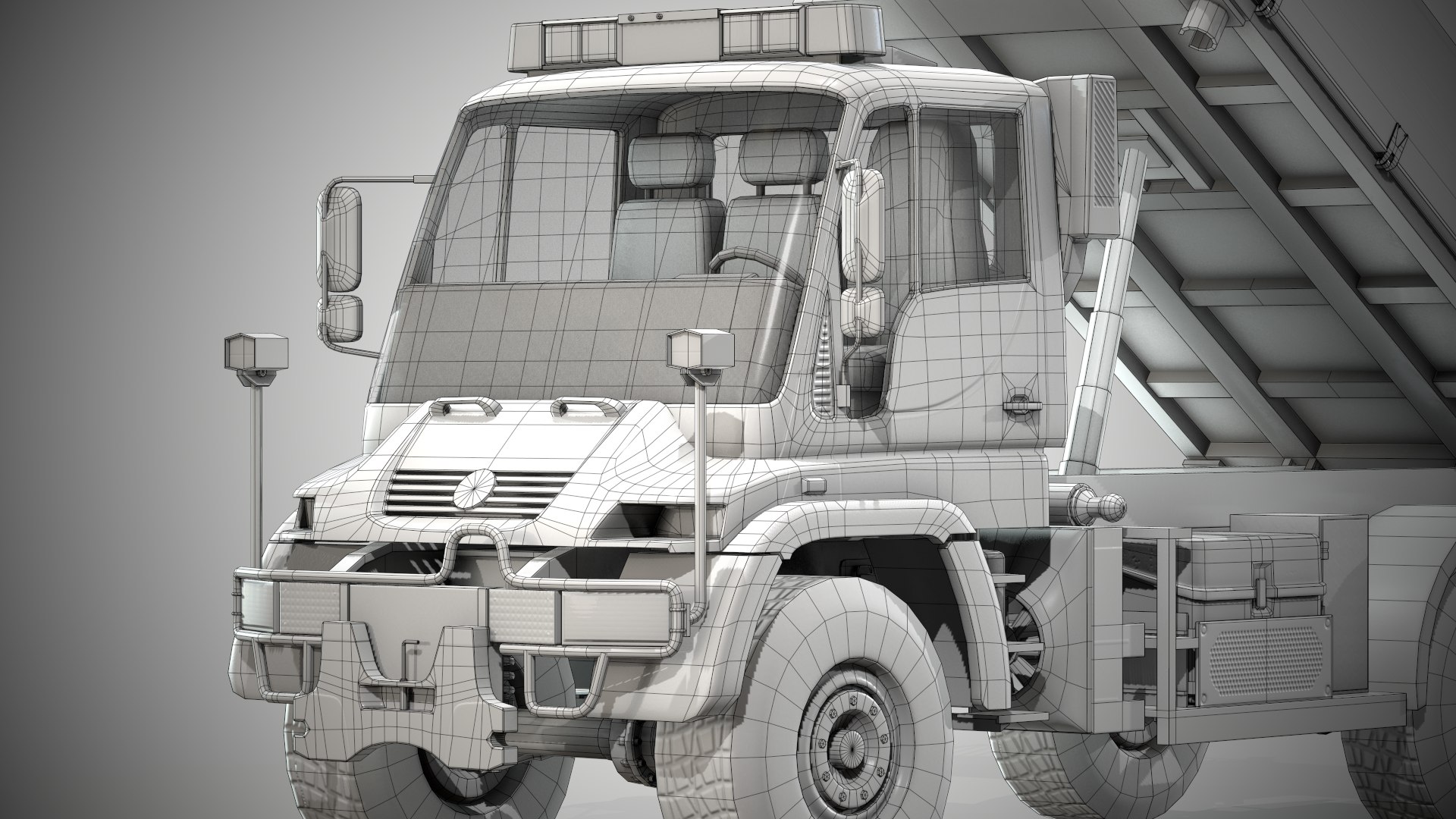 3D model dump truck unimog industrial - TurboSquid 1635689