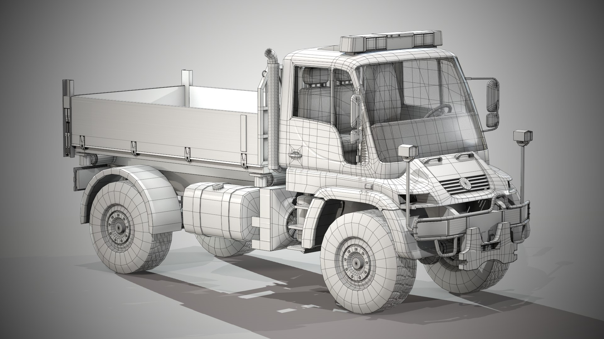 3D model dump truck unimog industrial - TurboSquid 1635689