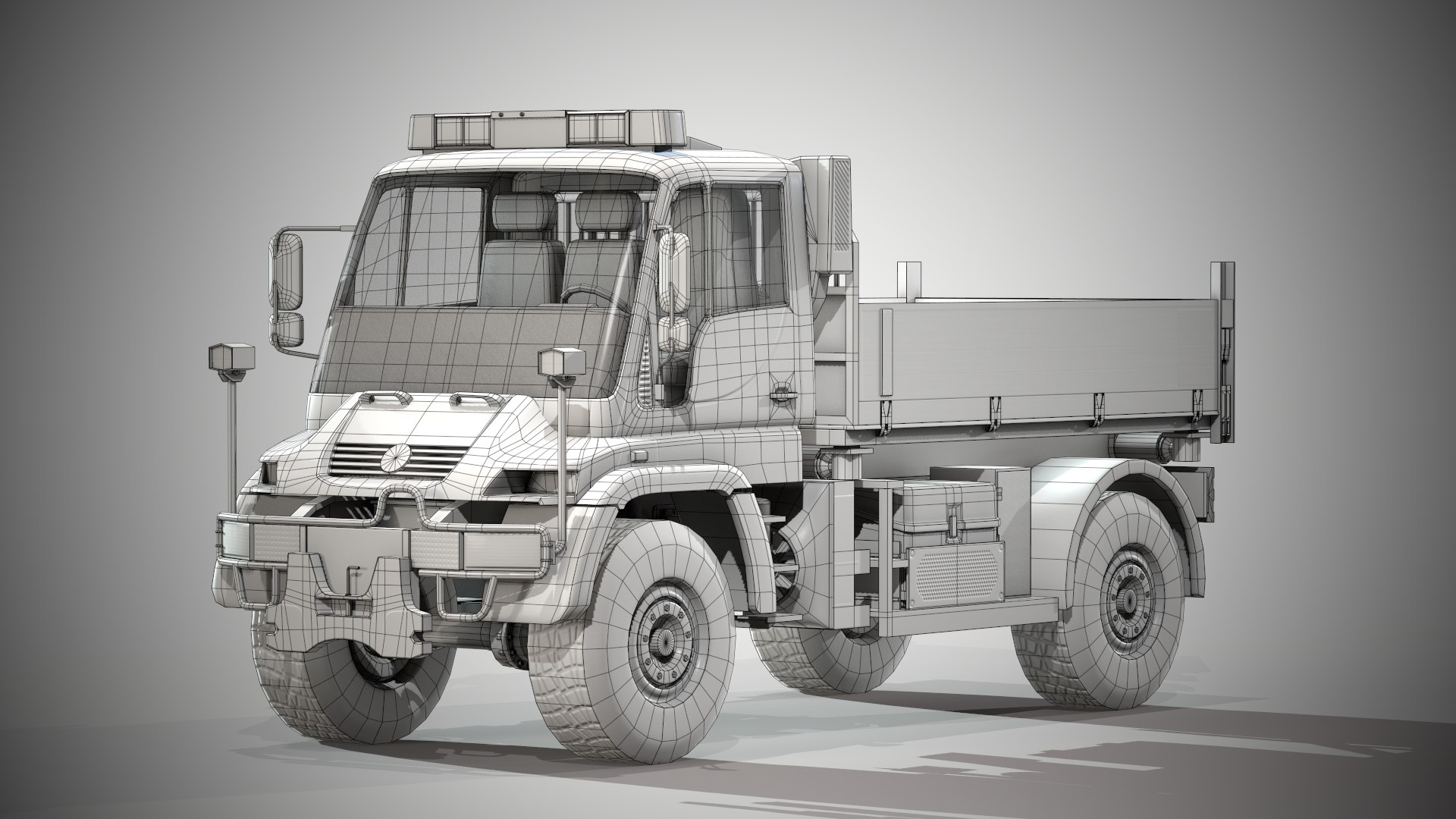 3D model dump truck unimog industrial - TurboSquid 1635689