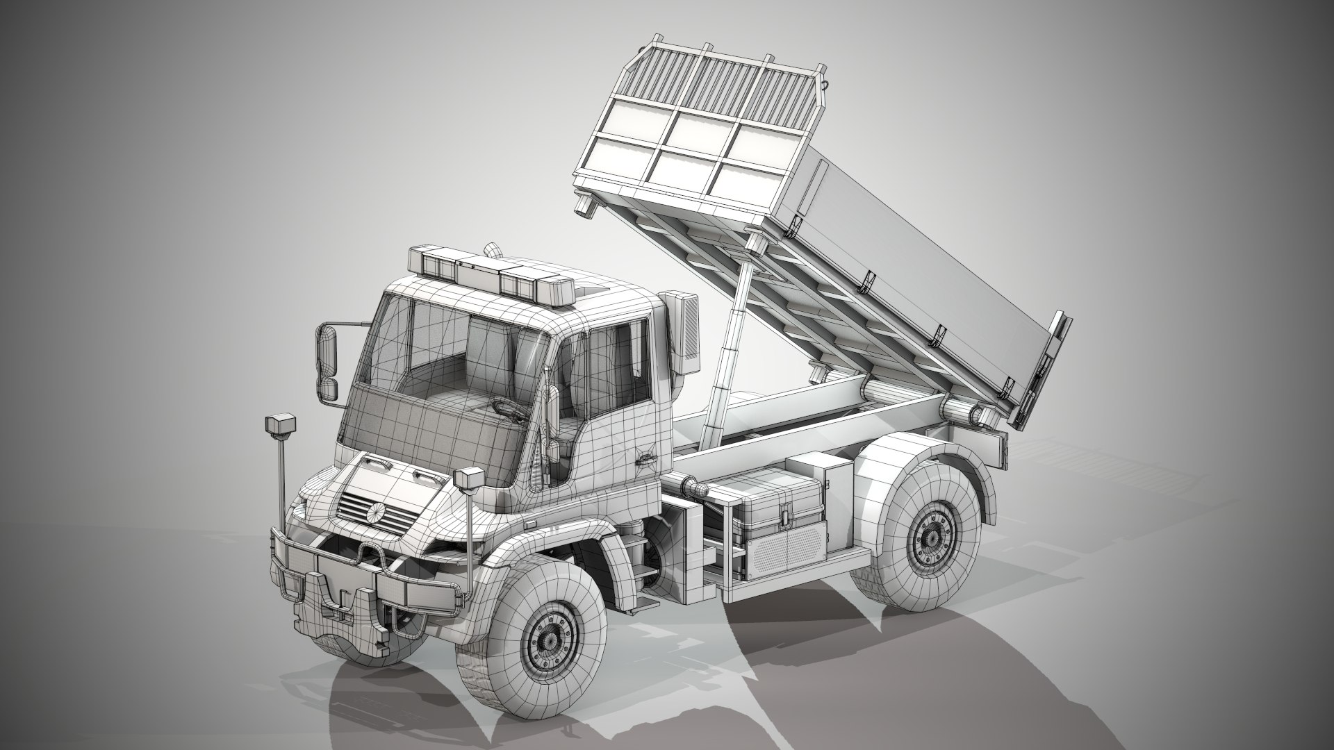 3D model dump truck unimog industrial - TurboSquid 1635689