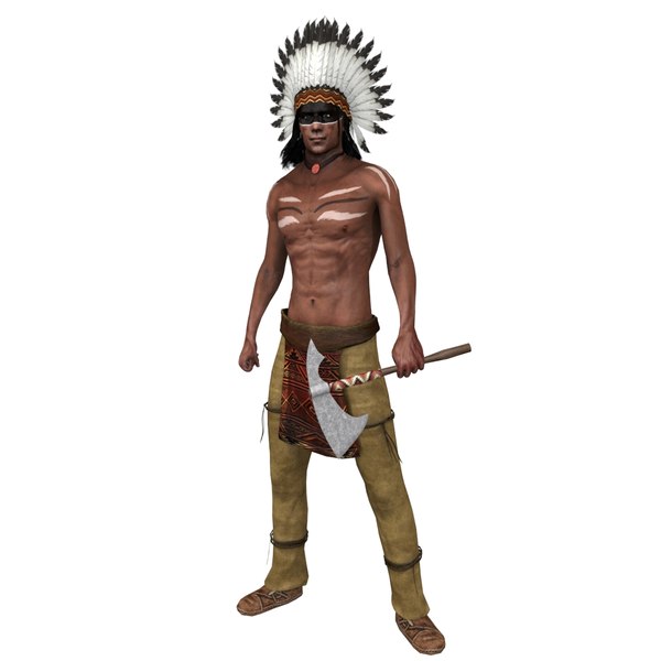 3D native american rigged pack model - TurboSquid 1329448