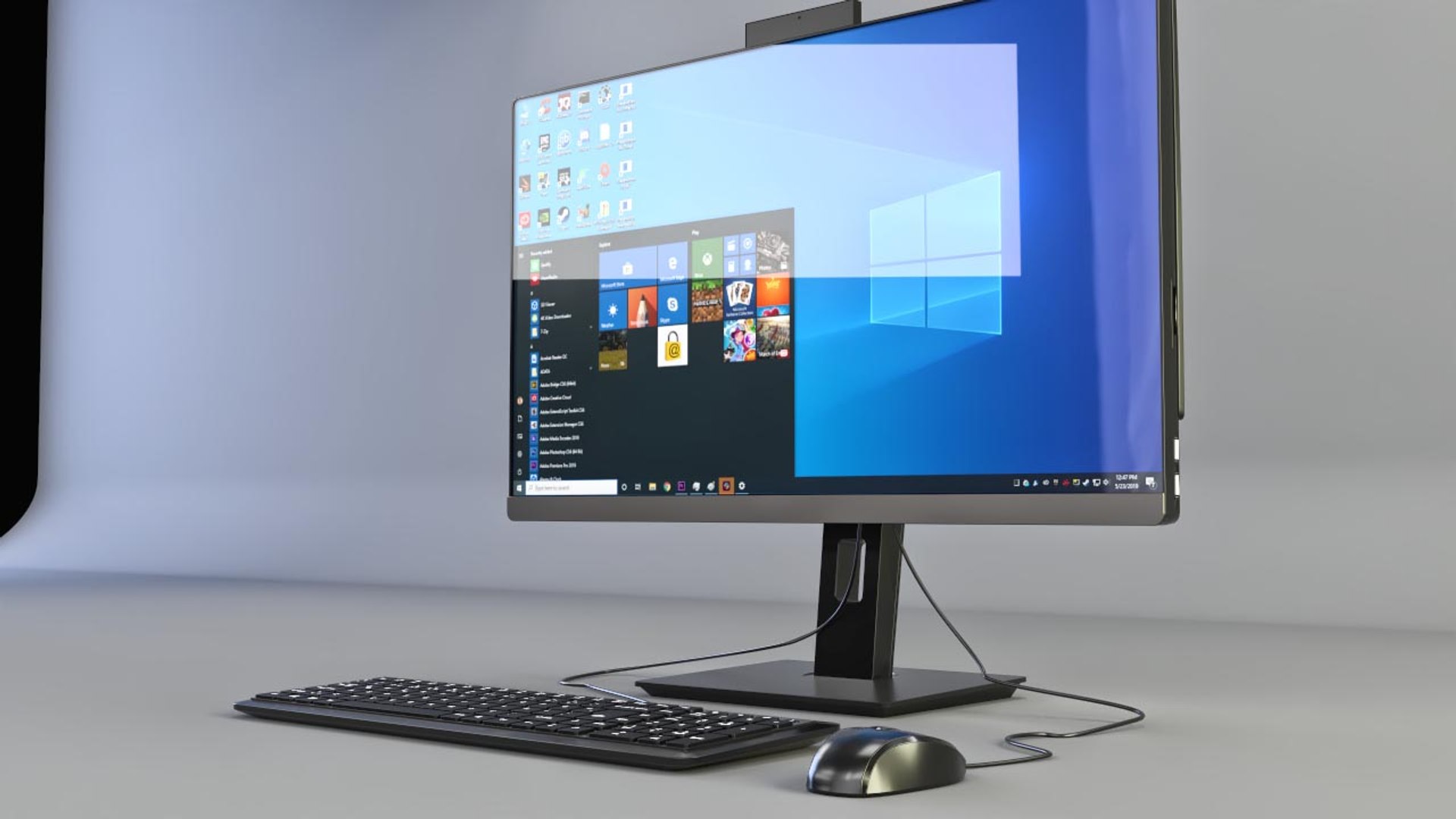 3D Computer Desktop Desk - TurboSquid 1481423
