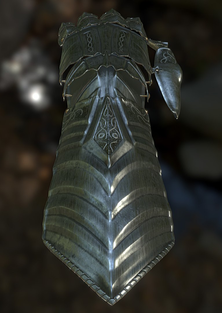 medieval gauntlet 3d model