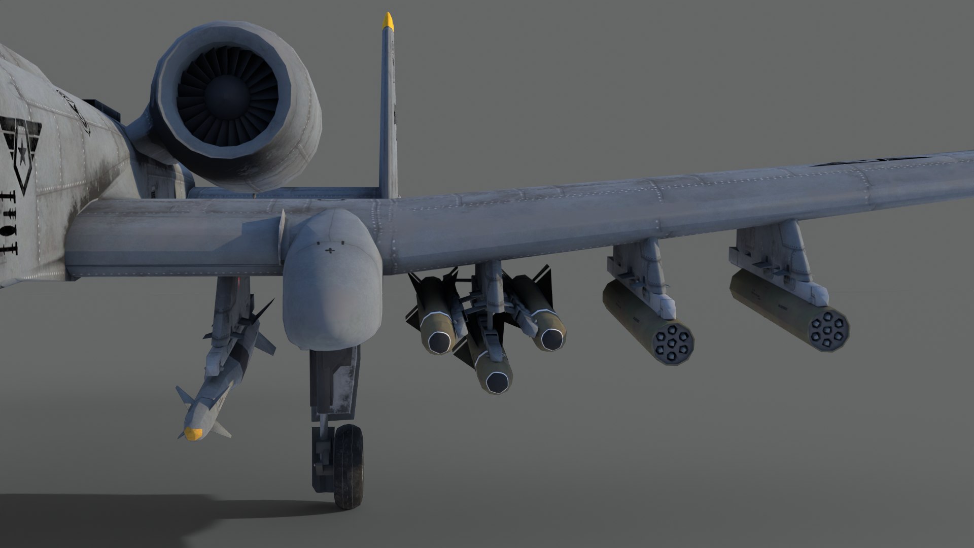 A 10 Fighter Airplane Low-poly model - TurboSquid 2121620