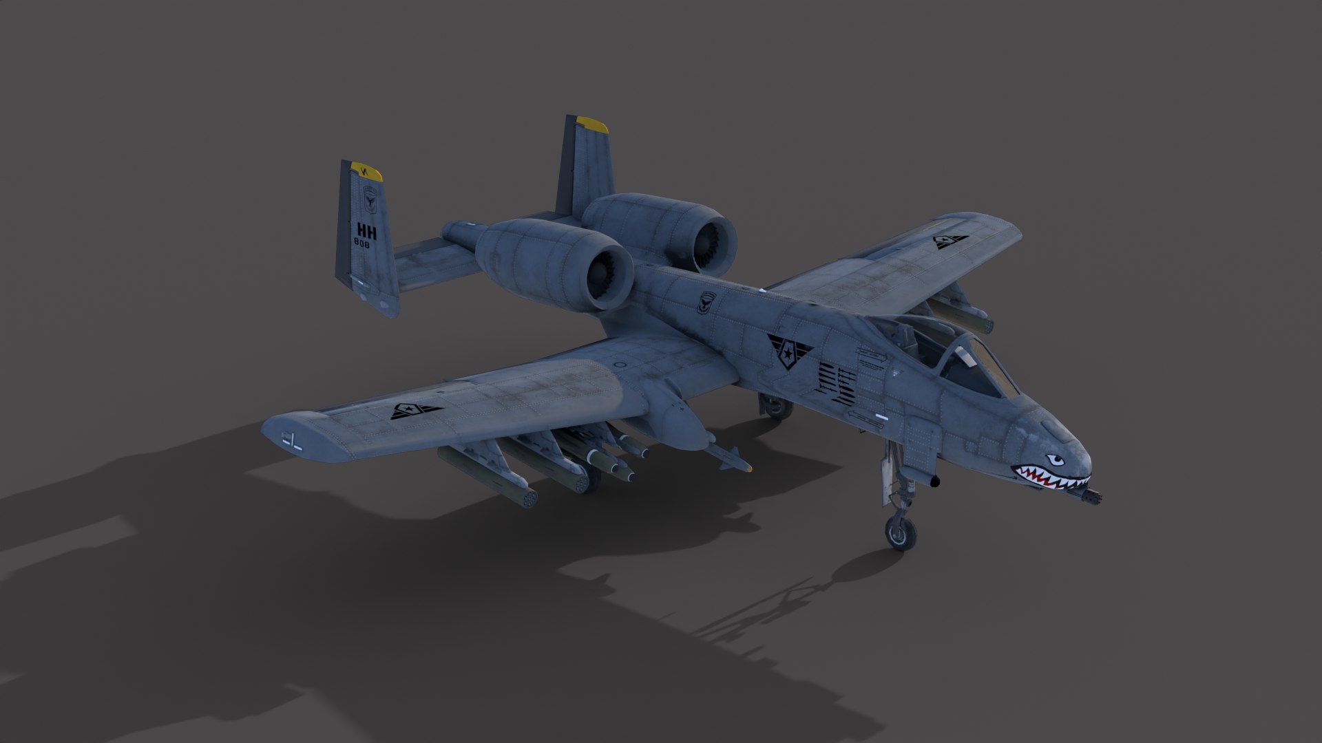 A 10 Fighter Airplane Low-poly model - TurboSquid 2121620