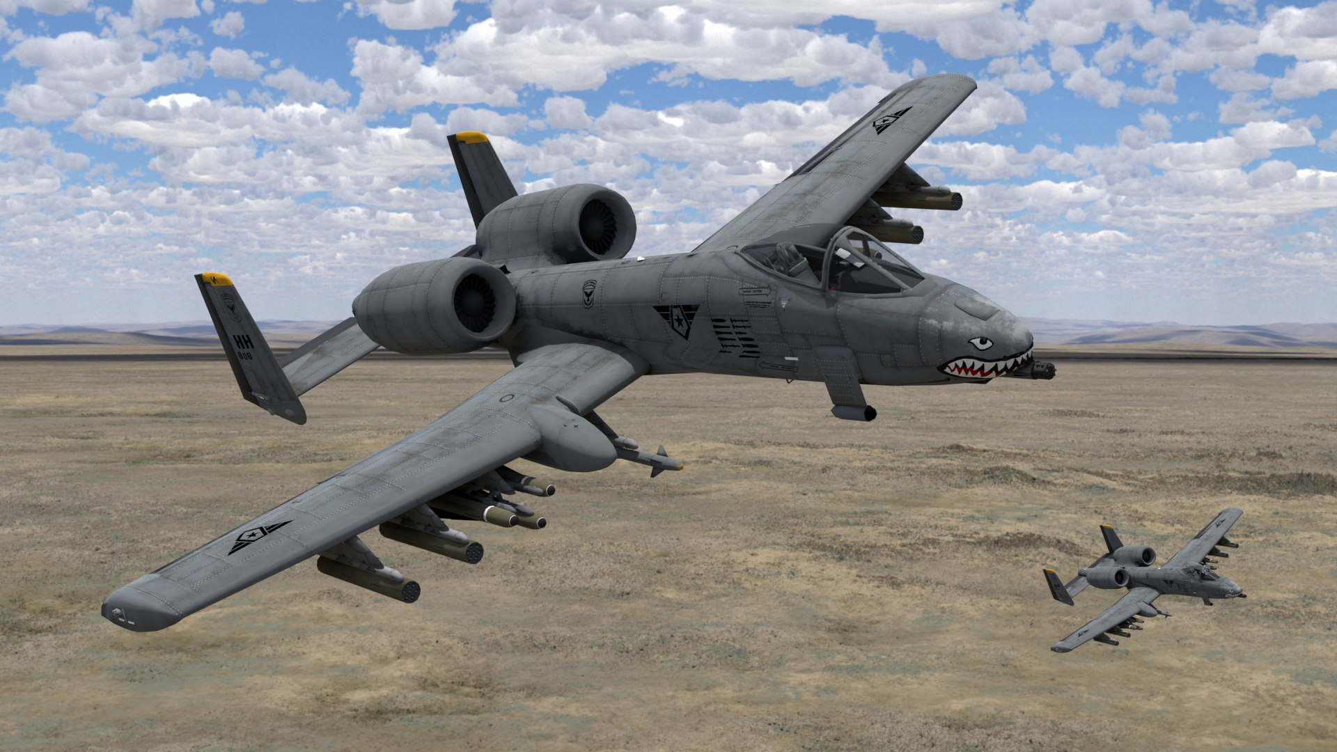 A 10 Fighter Airplane Low-poly model - TurboSquid 2121620
