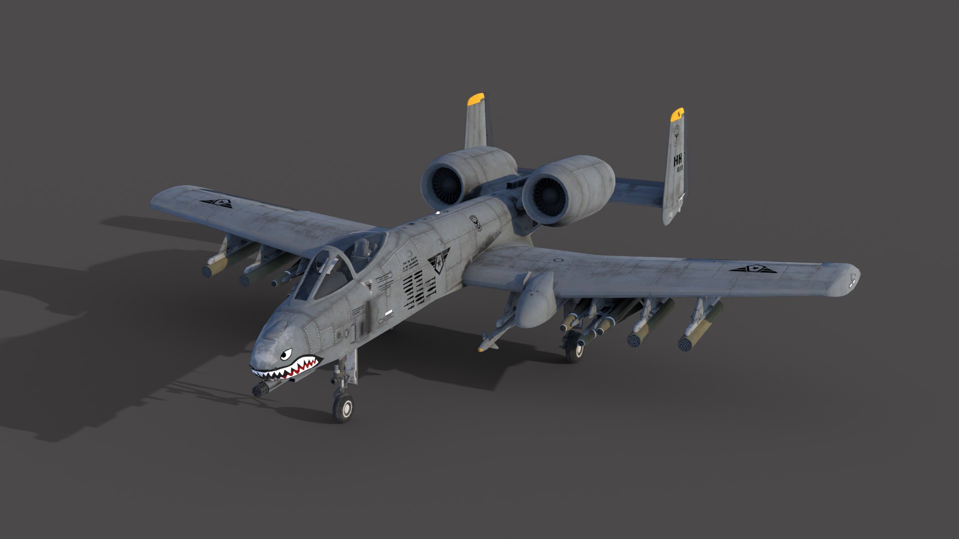 A 10 Fighter Airplane Low-poly model - TurboSquid 2121620