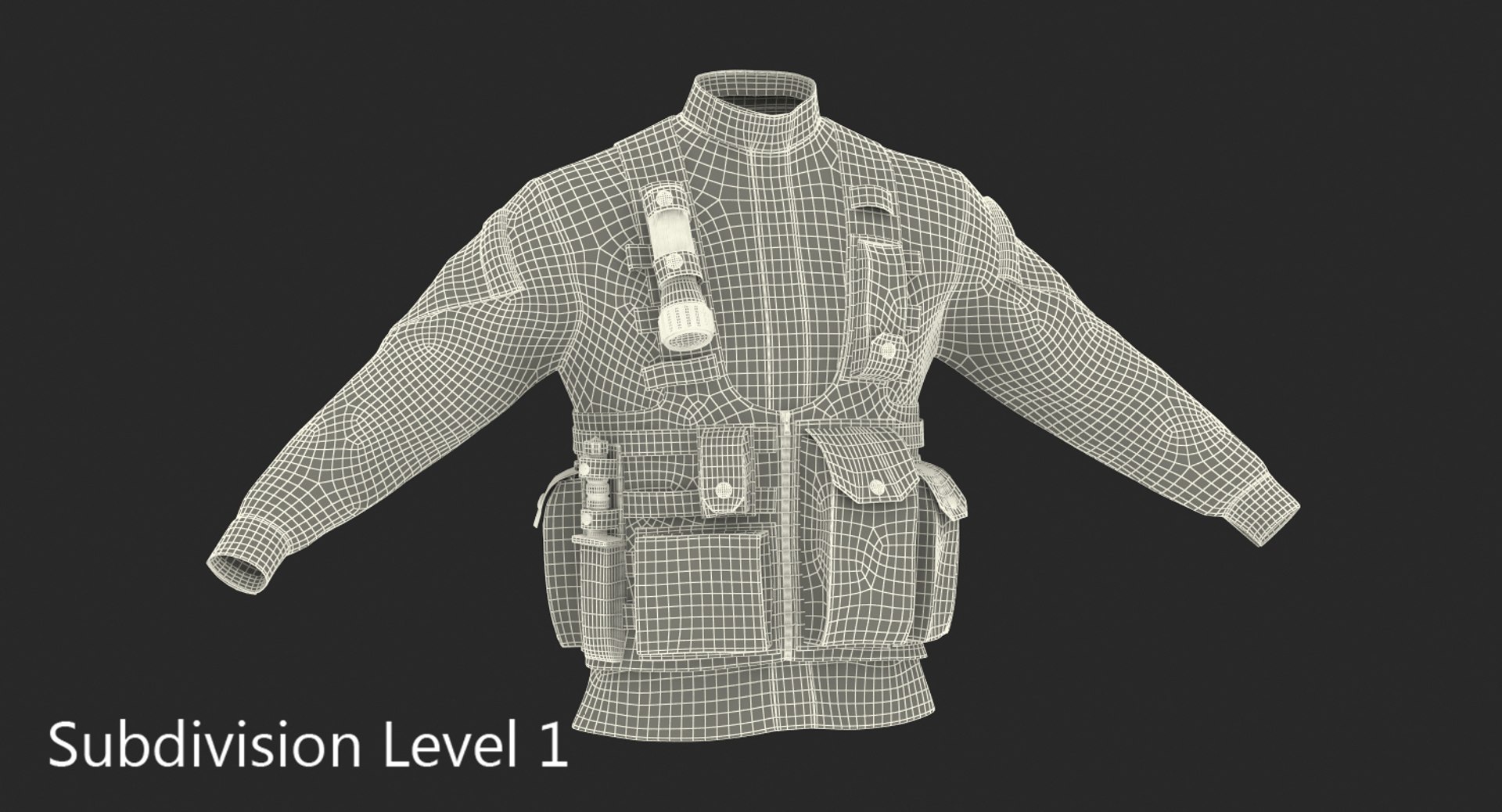 3d Military Jacket Camo Model
