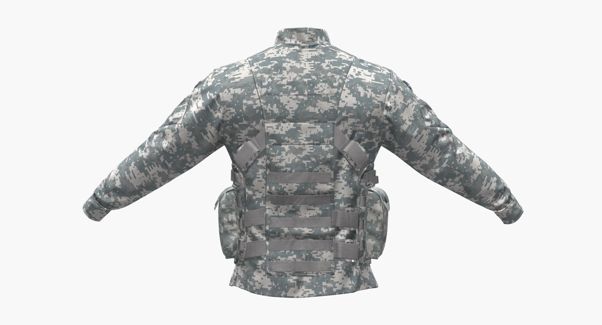 3d Military Jacket Camo Model