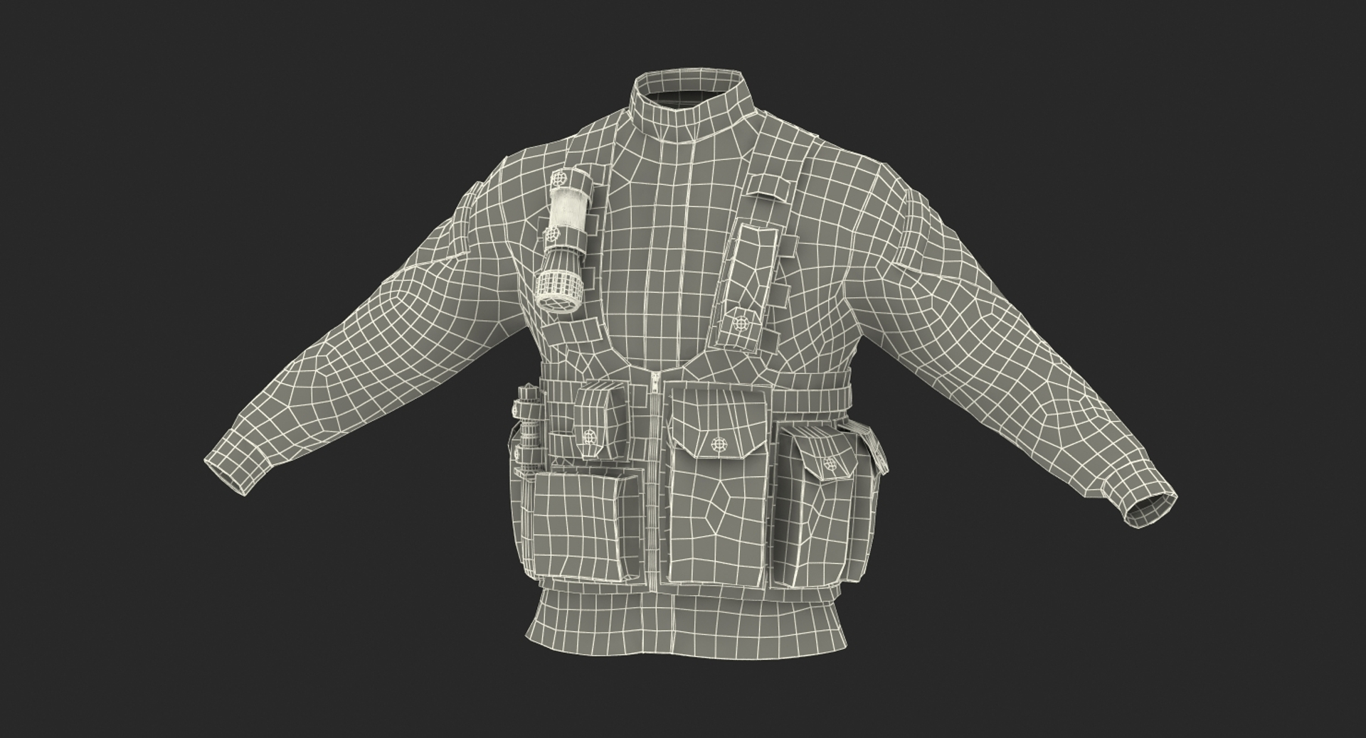 3d Military Jacket Camo Model