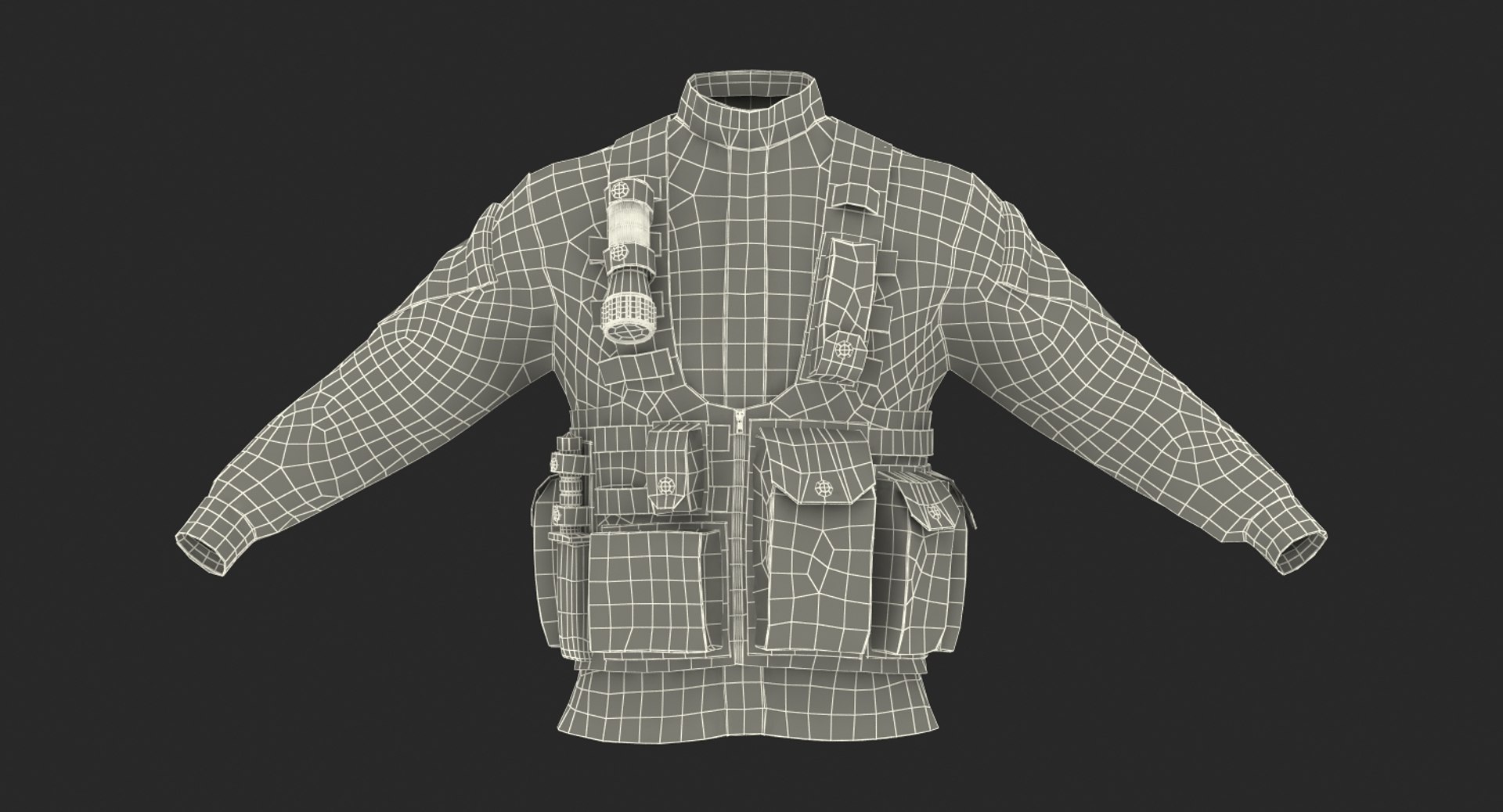 3d Military Jacket Camo Model