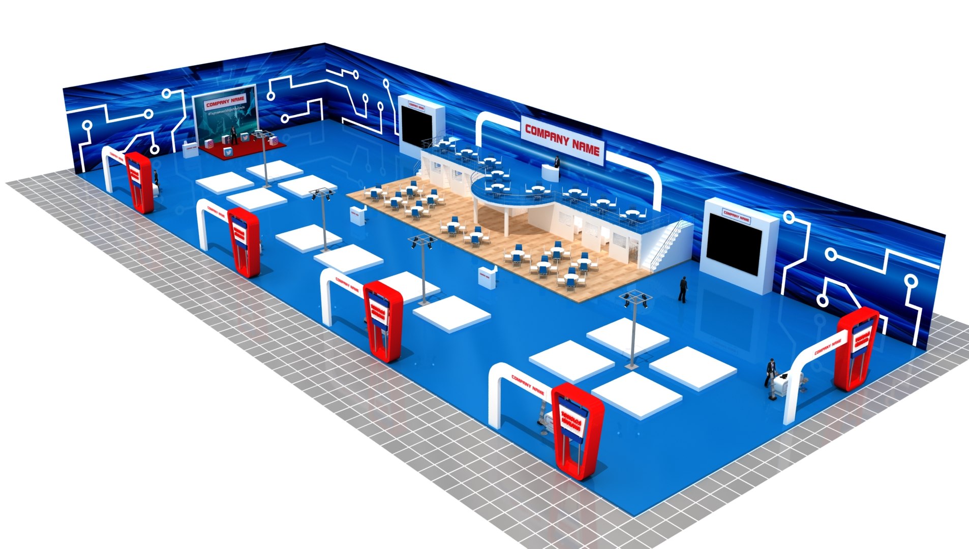 3D huge fair stand model - TurboSquid 1567956
