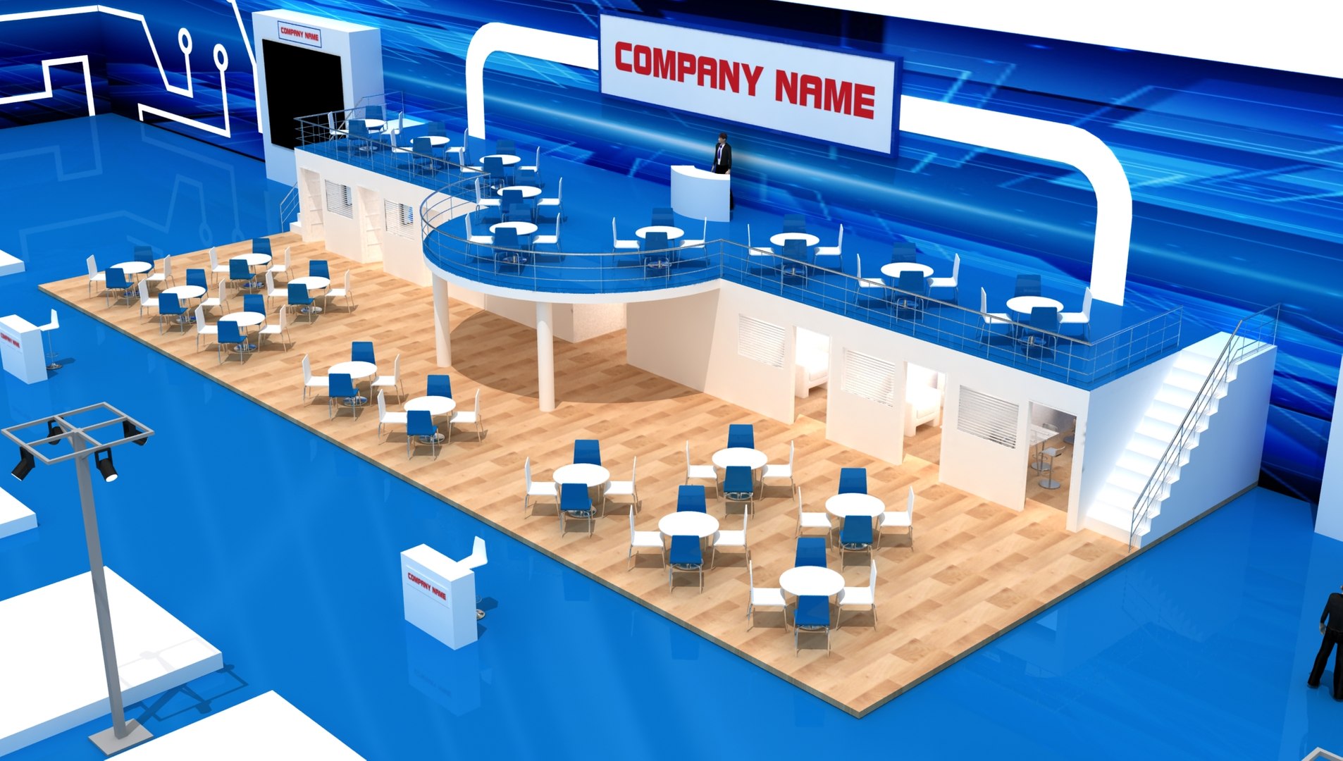 3D huge fair stand model - TurboSquid 1567956