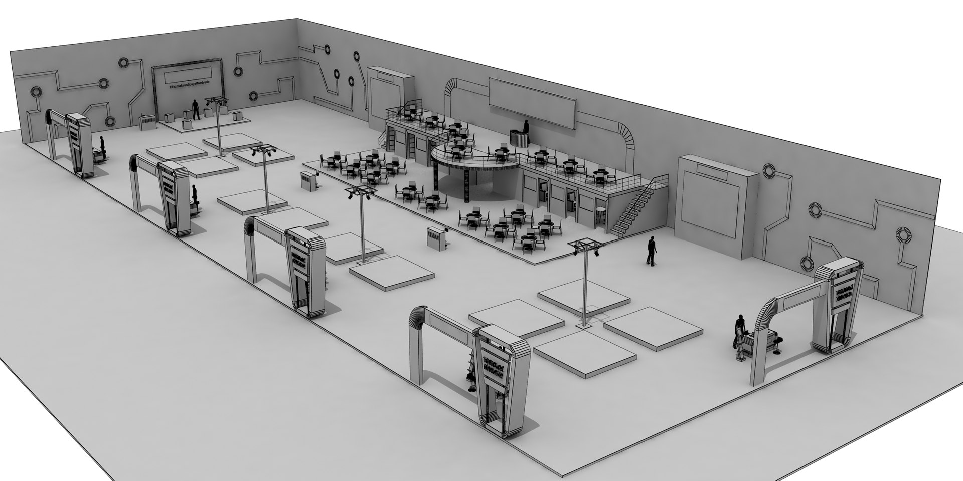 3D huge fair stand model - TurboSquid 1567956