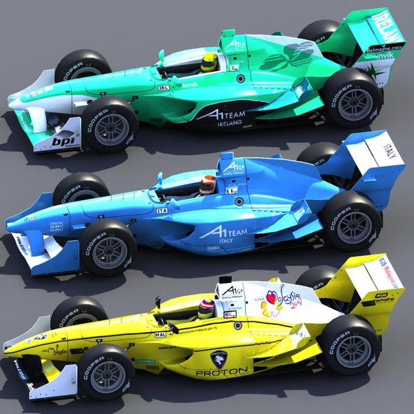 a1gp car racing 3d max