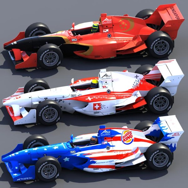 a1gp car racing 3d max