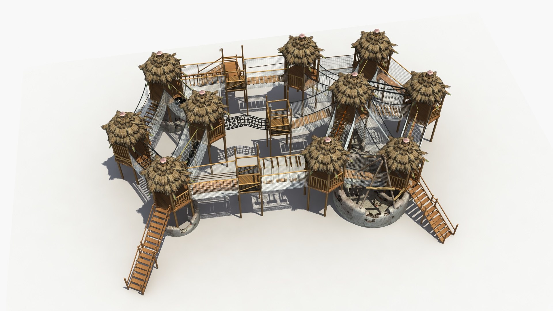 3D Jungle Adventure Playground Model - TurboSquid 2145215