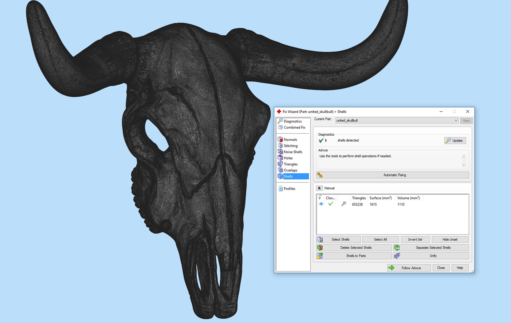 Bull Skull With Separate Horns Model - TurboSquid 2182479