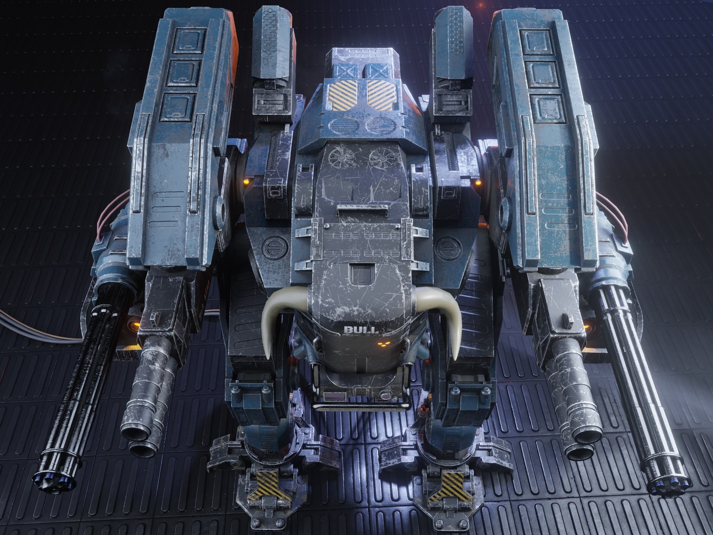 Realistic Mech in military style 3D model - TurboSquid 2153163