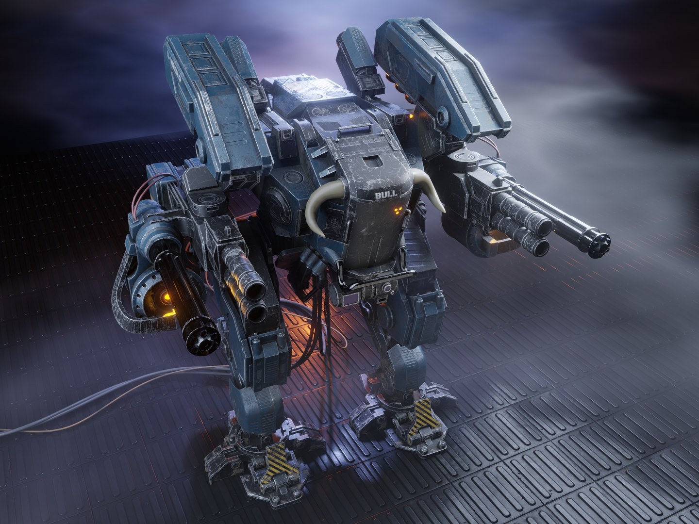 Realistic Mech in military style 3D model - TurboSquid 2153163