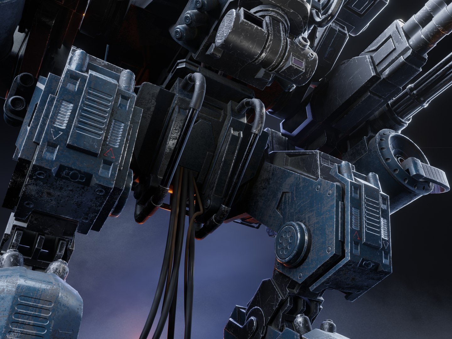 Realistic Mech in military style 3D model - TurboSquid 2153163
