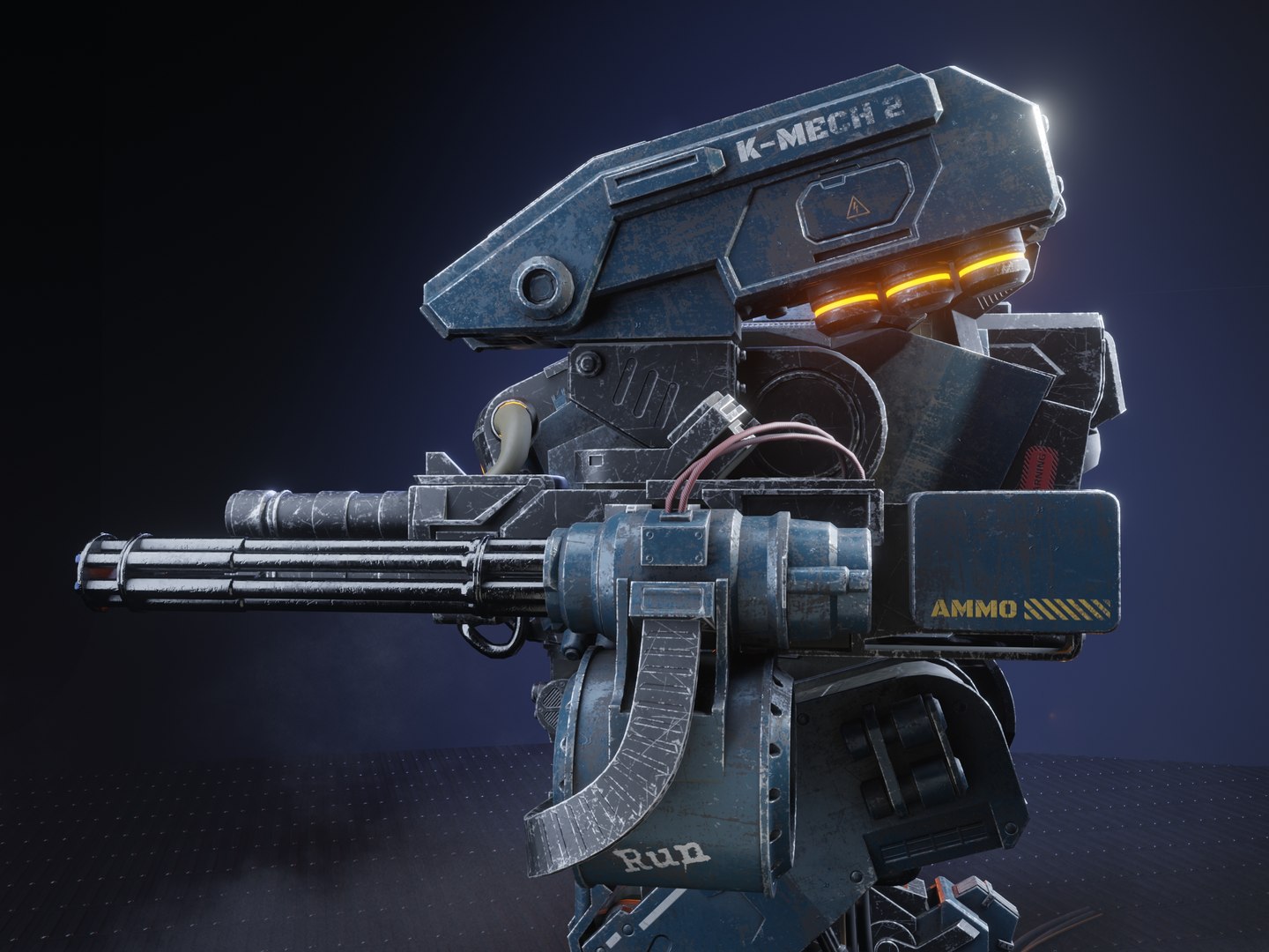 Realistic Mech in military style 3D model - TurboSquid 2153163