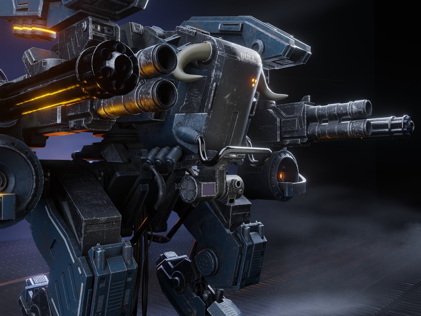 Realistic Mech in military style 3D model - TurboSquid 2153163