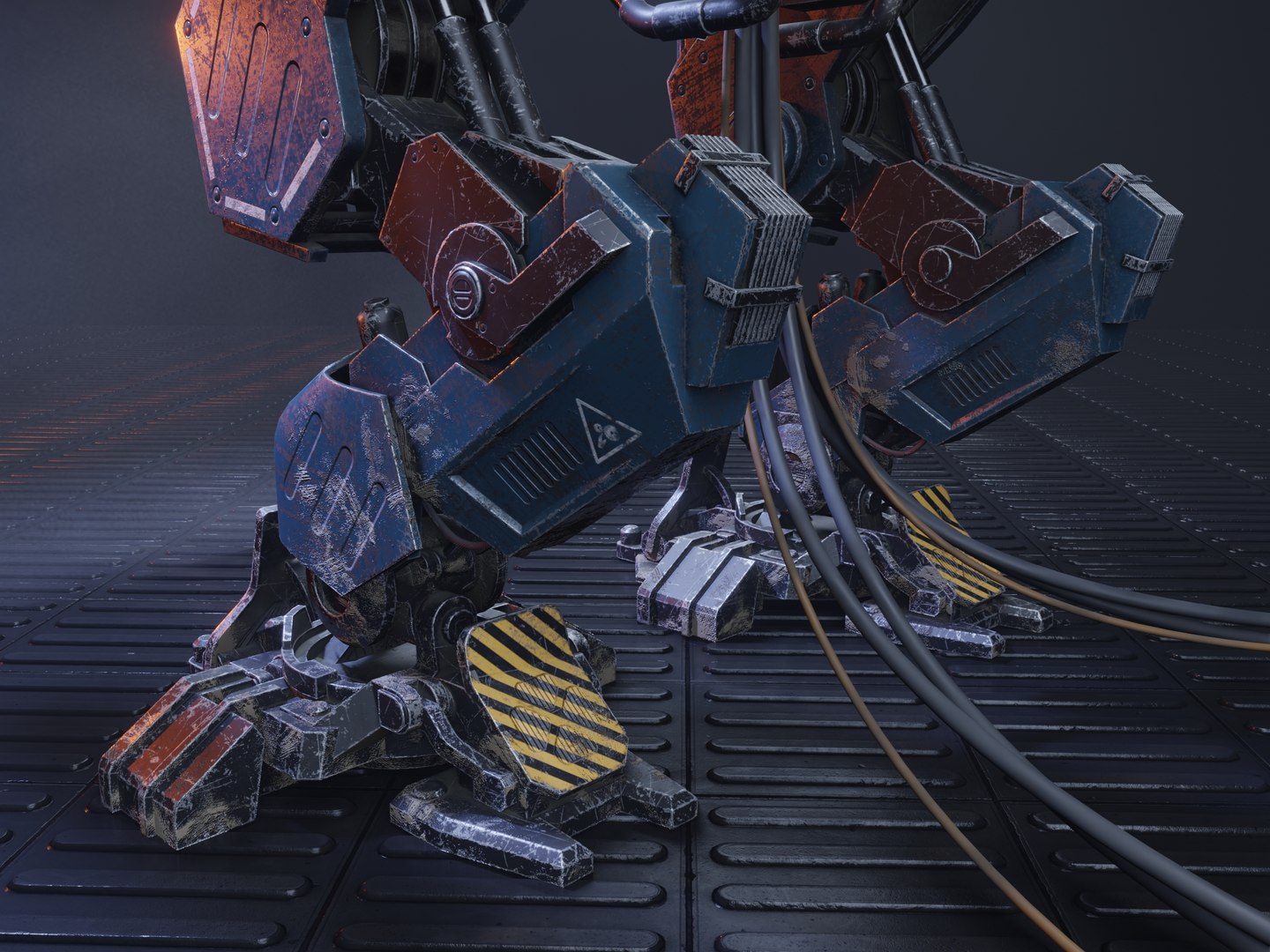 Realistic Mech in military style 3D model - TurboSquid 2153163